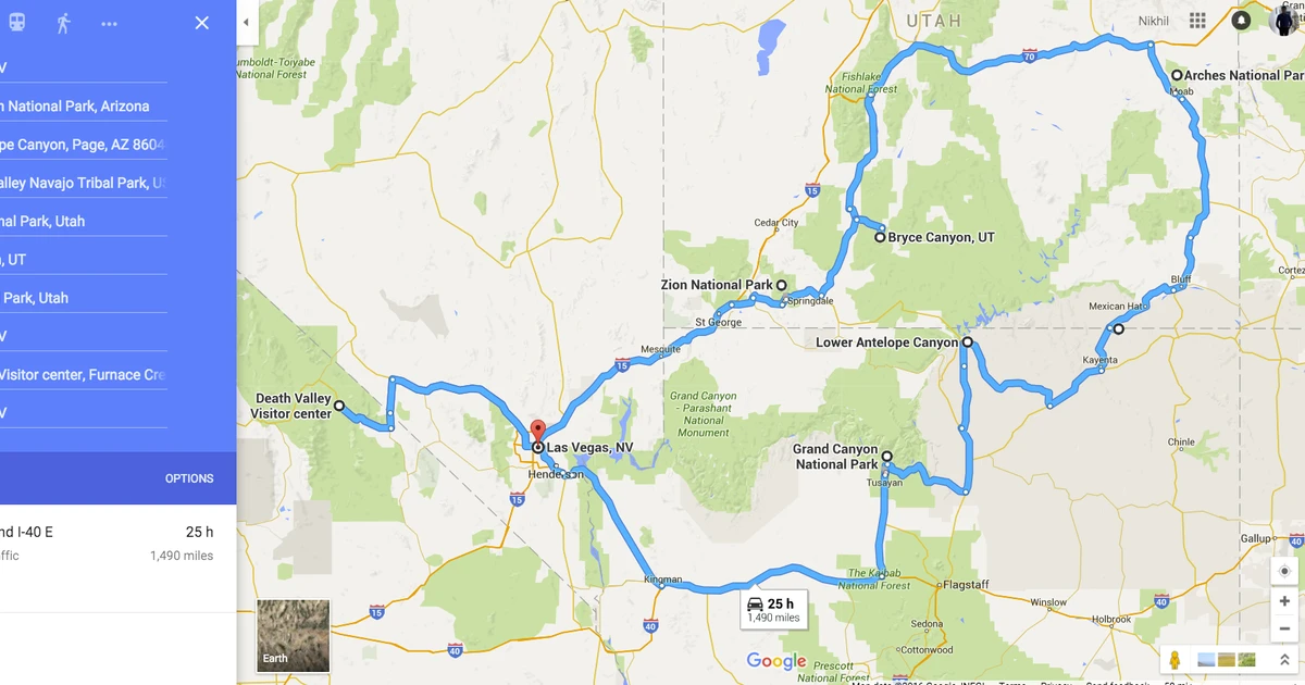 Life Is An Adventure With These SW USA Parks Map