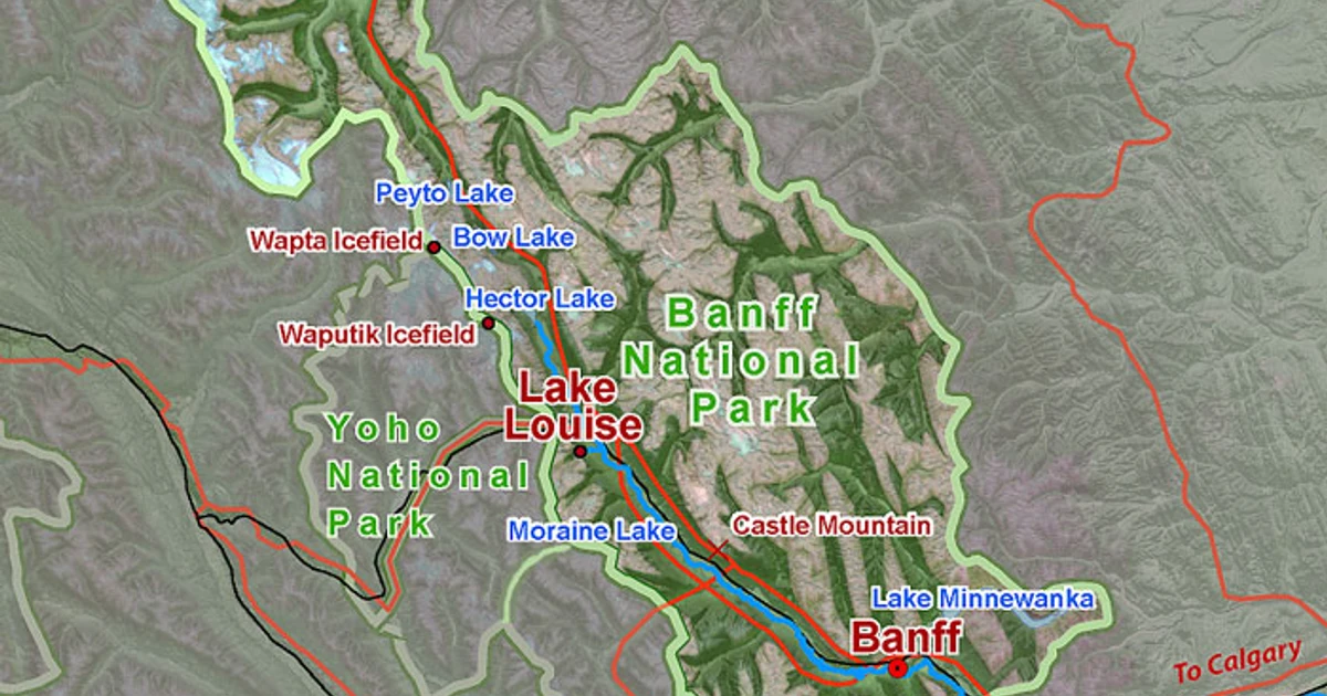 Banff National Park Map - Canada's Oldest