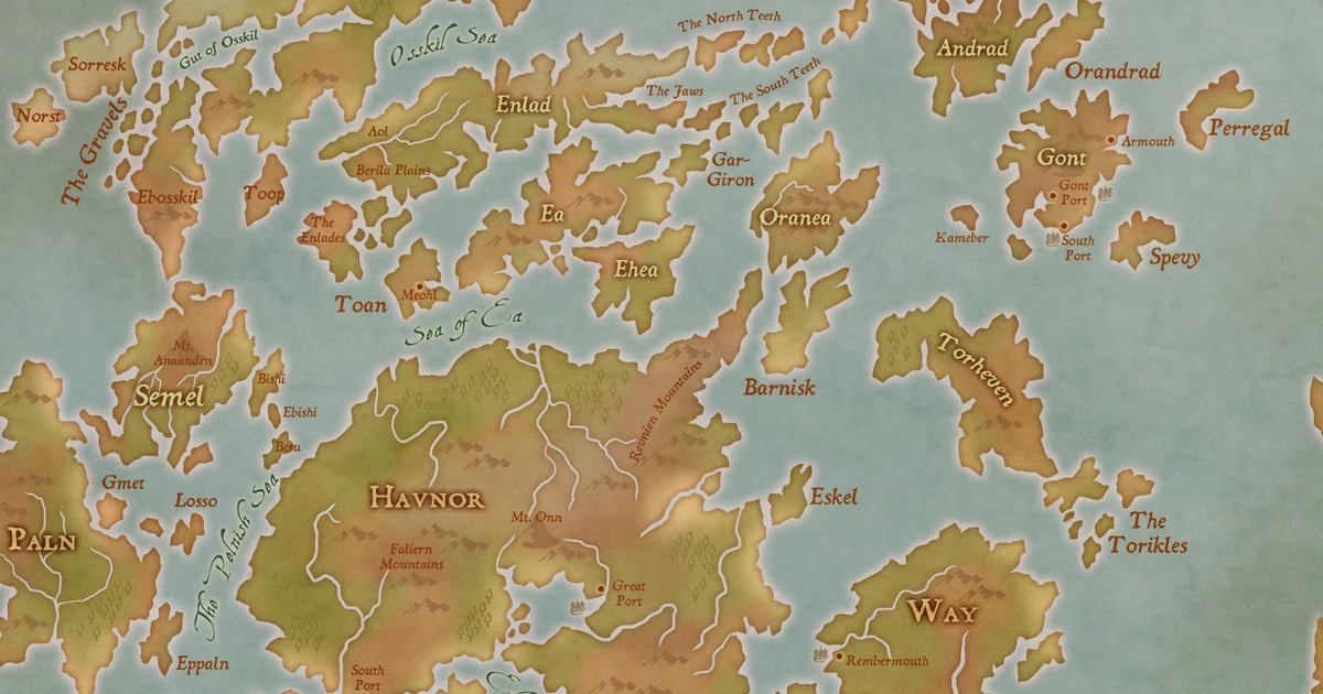 Earthsea Map - Explore This Amazing Fictional Archipelago