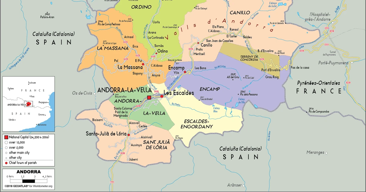 Map Of Andorra - Cities, History, And Points Of Interest