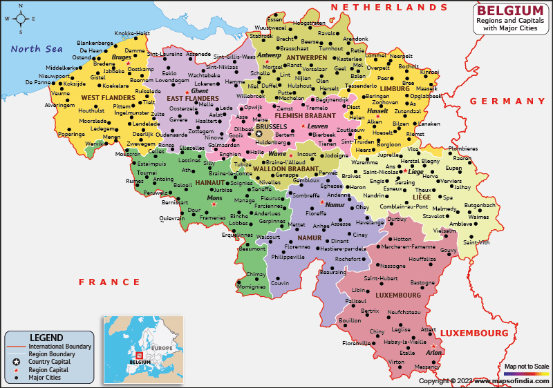 Map Of Belgium Cities Roads And Top Attractions