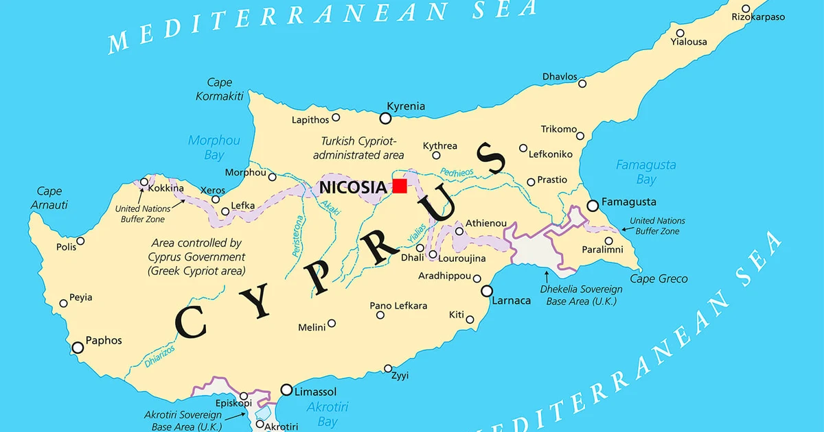 Map Of Cyprus - History, Cities, Regions, And Fascinating Facts