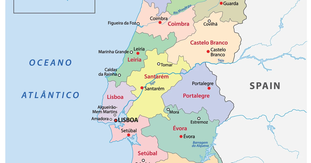 Portugal Map - Top Routes And Key Landmarks