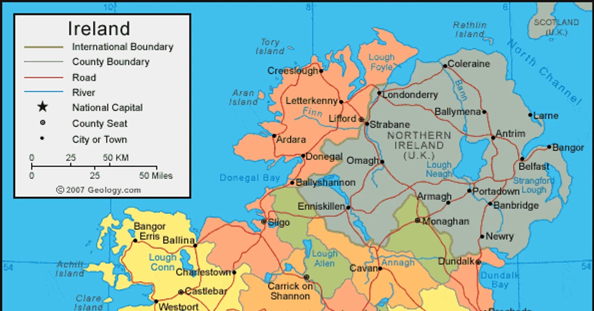 Ireland Map - History, Flag, Capital, And Fascinating Facts