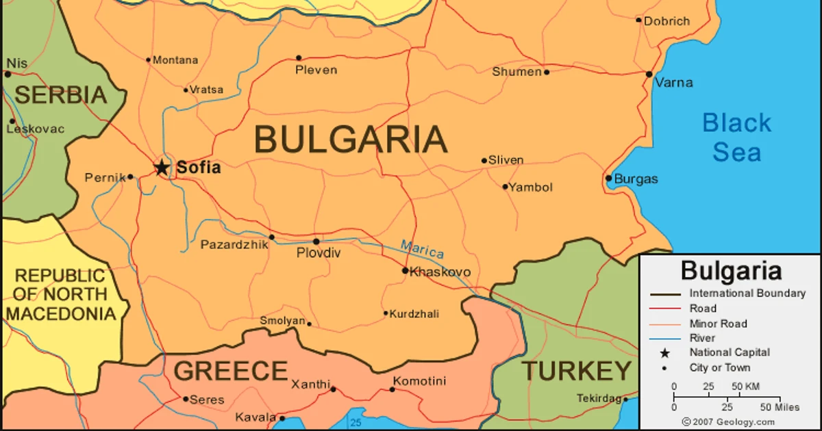 Map Of Bulgaria - Regions, Major Roads, And Travel Tips