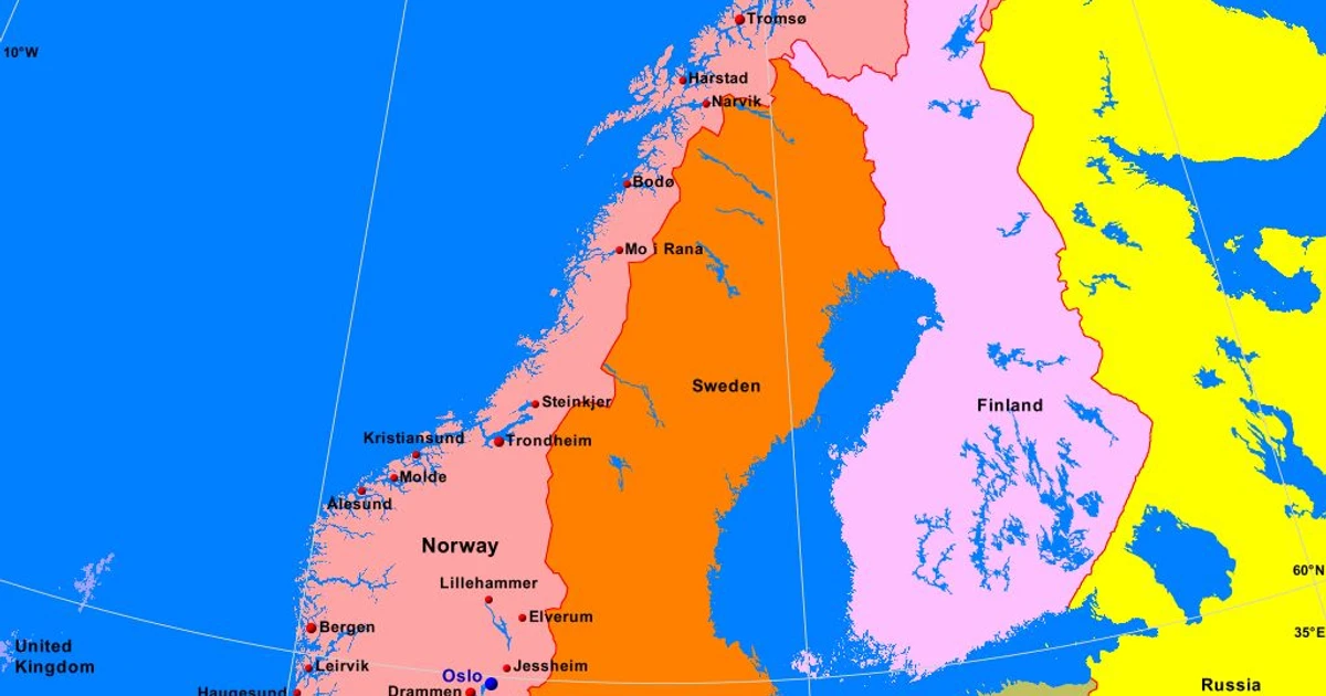 Map Of Norway - All You Need To Know About This Scenic Beauty